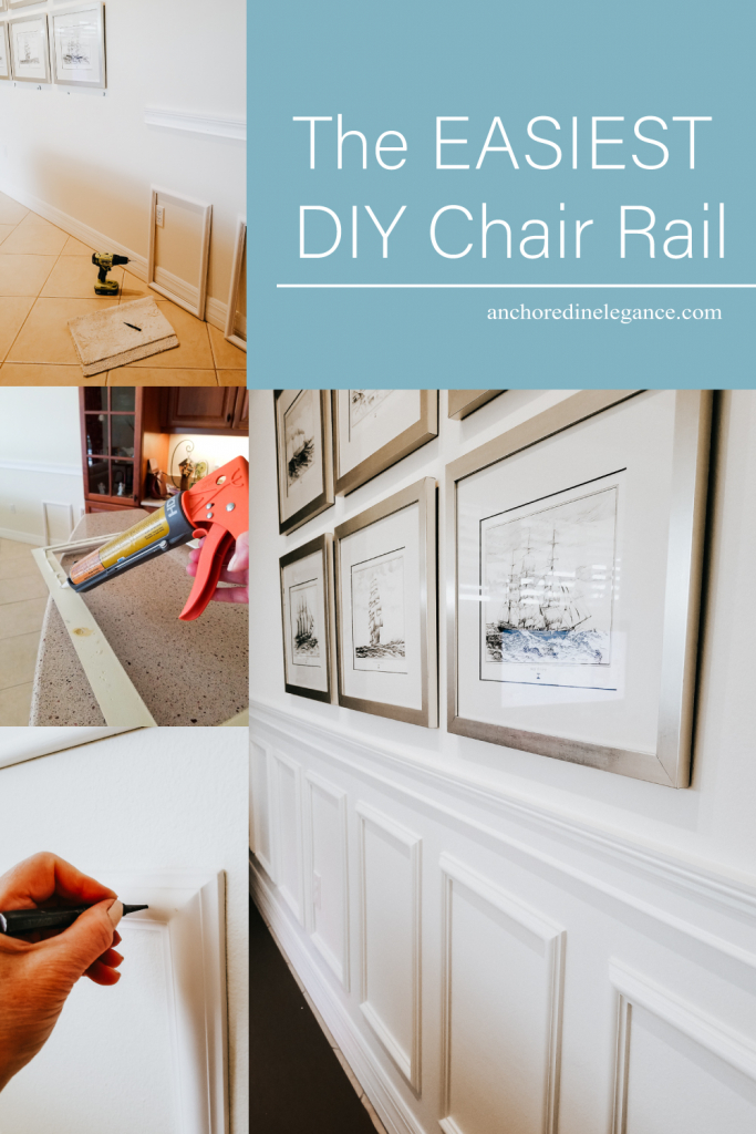 The Easiest DIY Chair Rail - Anchored In Elegance