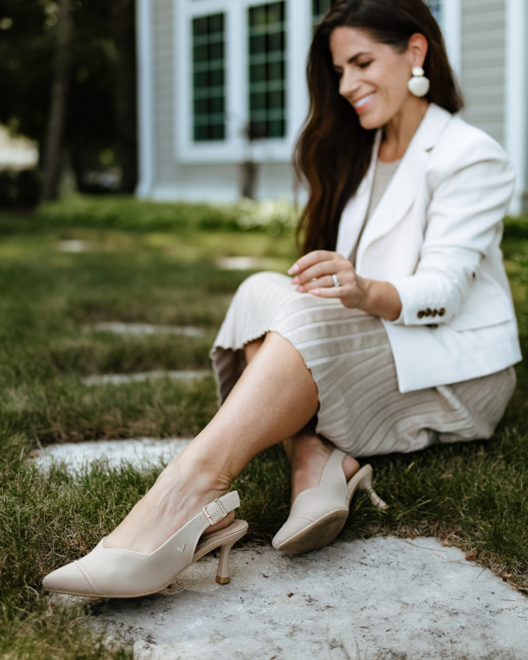 sleek neutral slingback pump - VIVAIA review - Anchored In Elegance