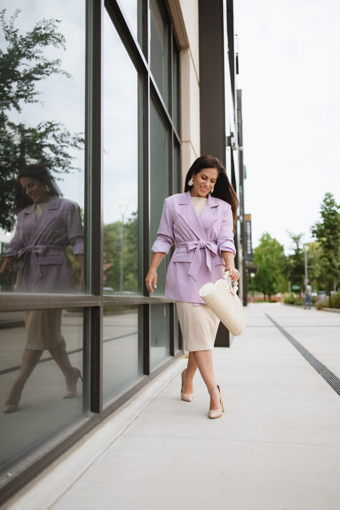How to Style Lavender Blazers - Anchored In Elegance
